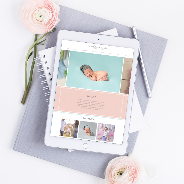Rachel Mummert Photography | Showit Newborn Website Design
