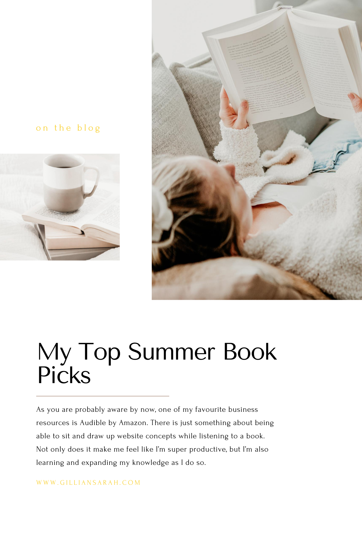 My Top Summer Book Picks on Audible - Gillian Sarah