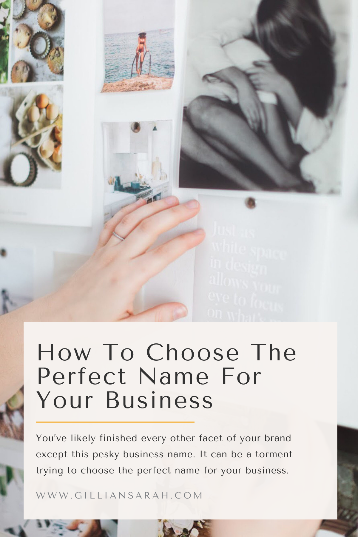 How To Choose The Perfect Name For Your Business - Gillian Sarah