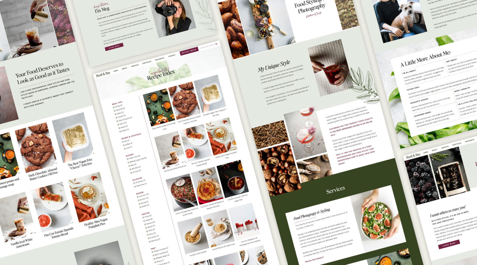 Basil & Bay | Custom Showit Recipe Blog with Recipe Index