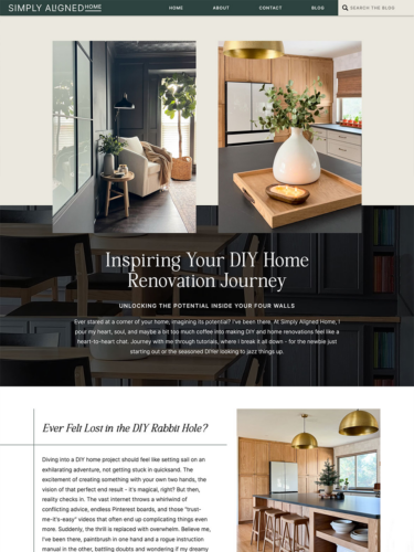 Bringing 'Simply Aligned Home' to Life: A Web Design Story