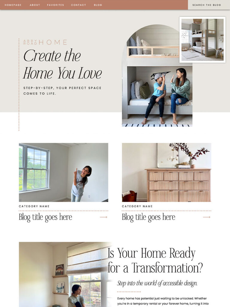 Abby Road Home Website Design – Intentional & Shoppable